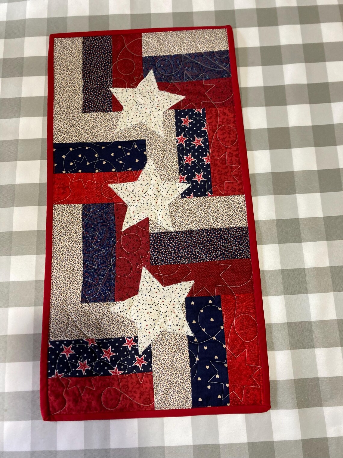 Patriotic Table Runner - Etsy