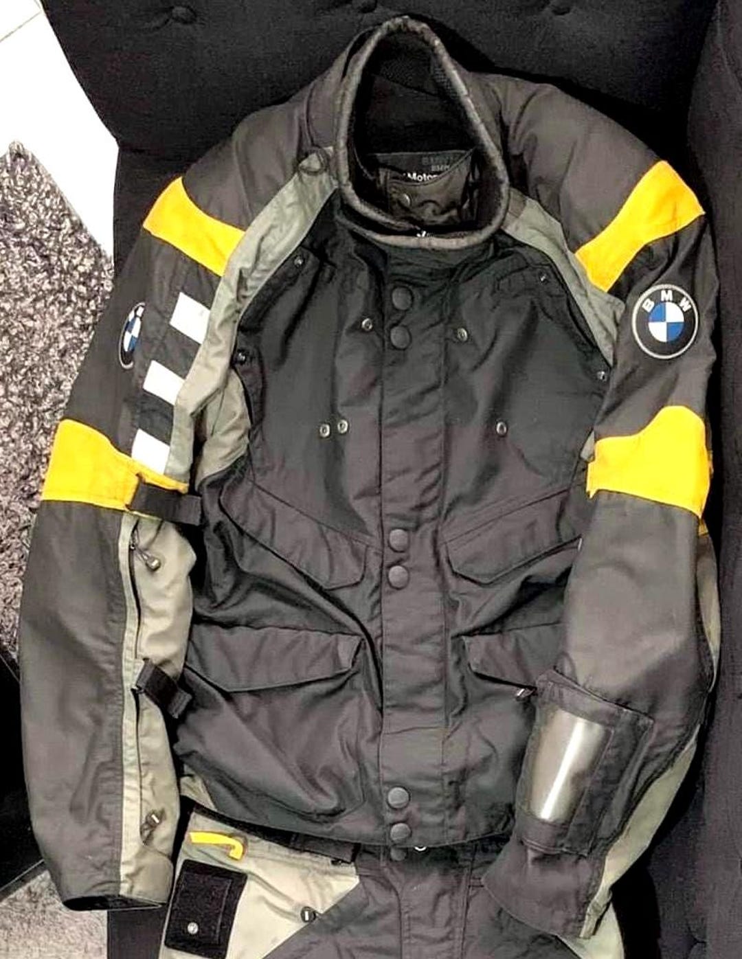 PRO 3 Bmw Motorrad Grey Black and Yellow Motorbike Riding Jacket. Best ...