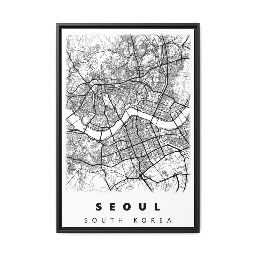 Seoul in Style - Minimalist City Map Canvas | Digital Wall Art for ...