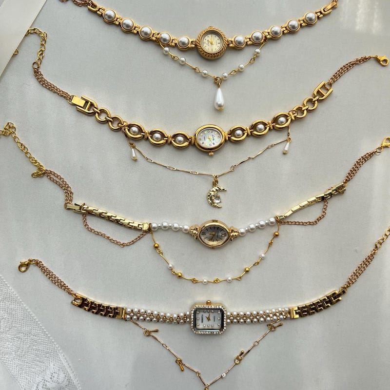 Pearl Necklace Watches - Etsy