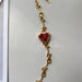 Vintage Red Heart Wrist Watch,elegant Red Dial Gold Watch Bracelet,y2k ...