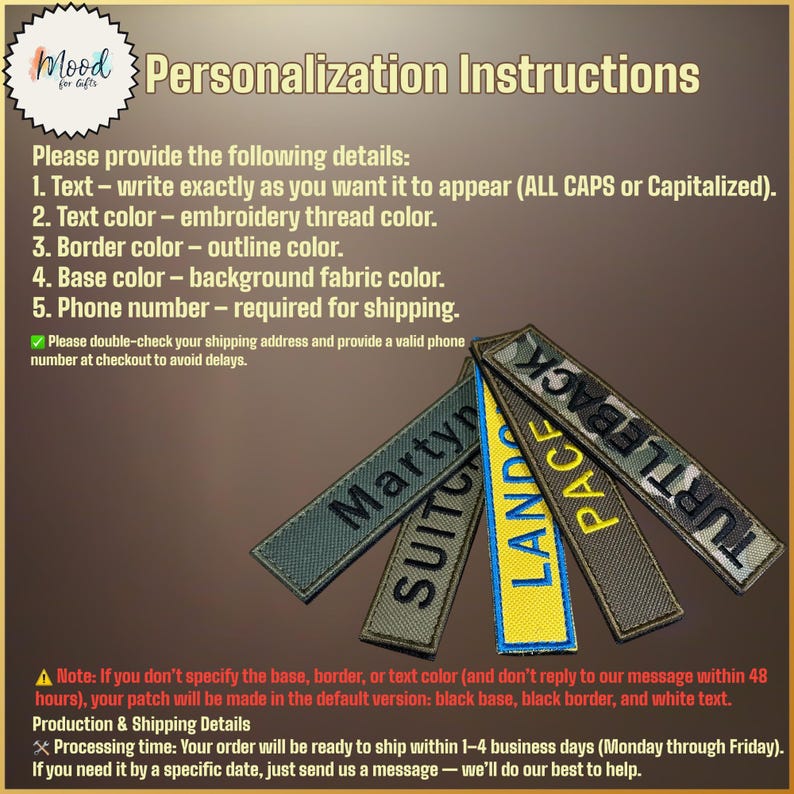 Embroidered Name Tag – Custom Name Patch | Tactical Patch for Military ...