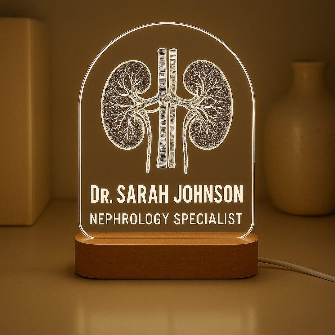 Nephrologist Gift Custom Night Light | Personalized LED Gift With ...