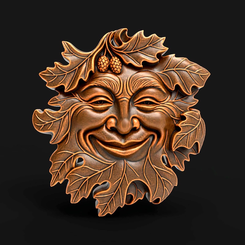 Green Man Resin Plaque - Etsy