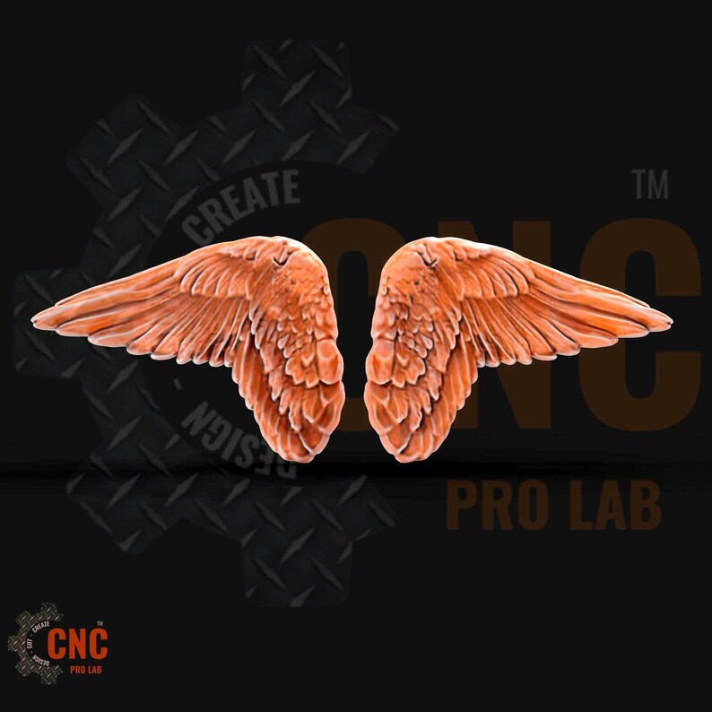 STL File for CNC Router 3D Printer Laser Set 3D Printable Angels Wings ...