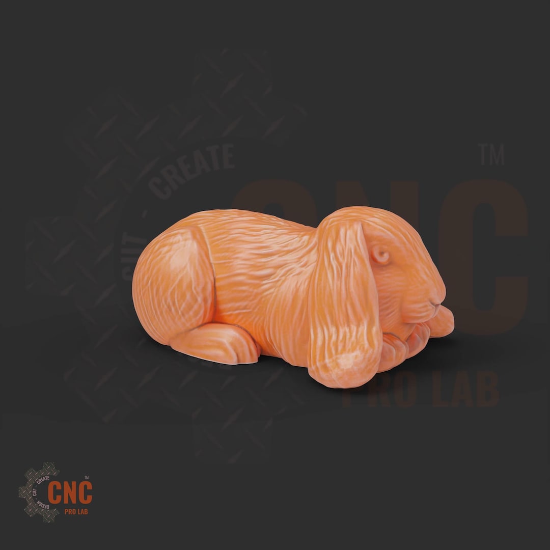 Rabbit 3D Model STL File for CNC and 3D Printing | Bunny Animal ...