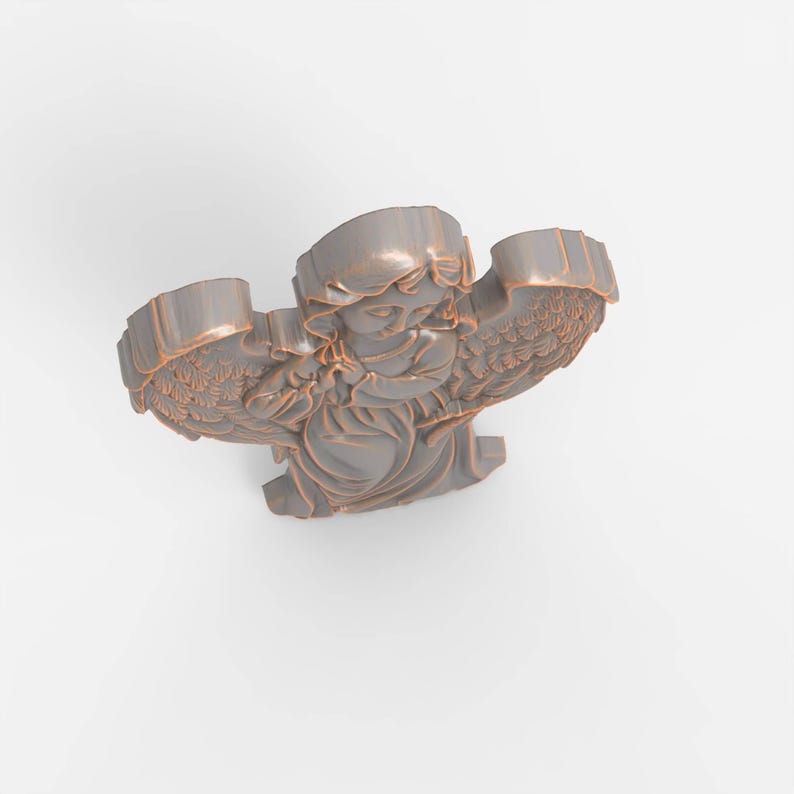 Angel STL File for CNC 3D Printing 3D Printable Cherub Garden Wall ...