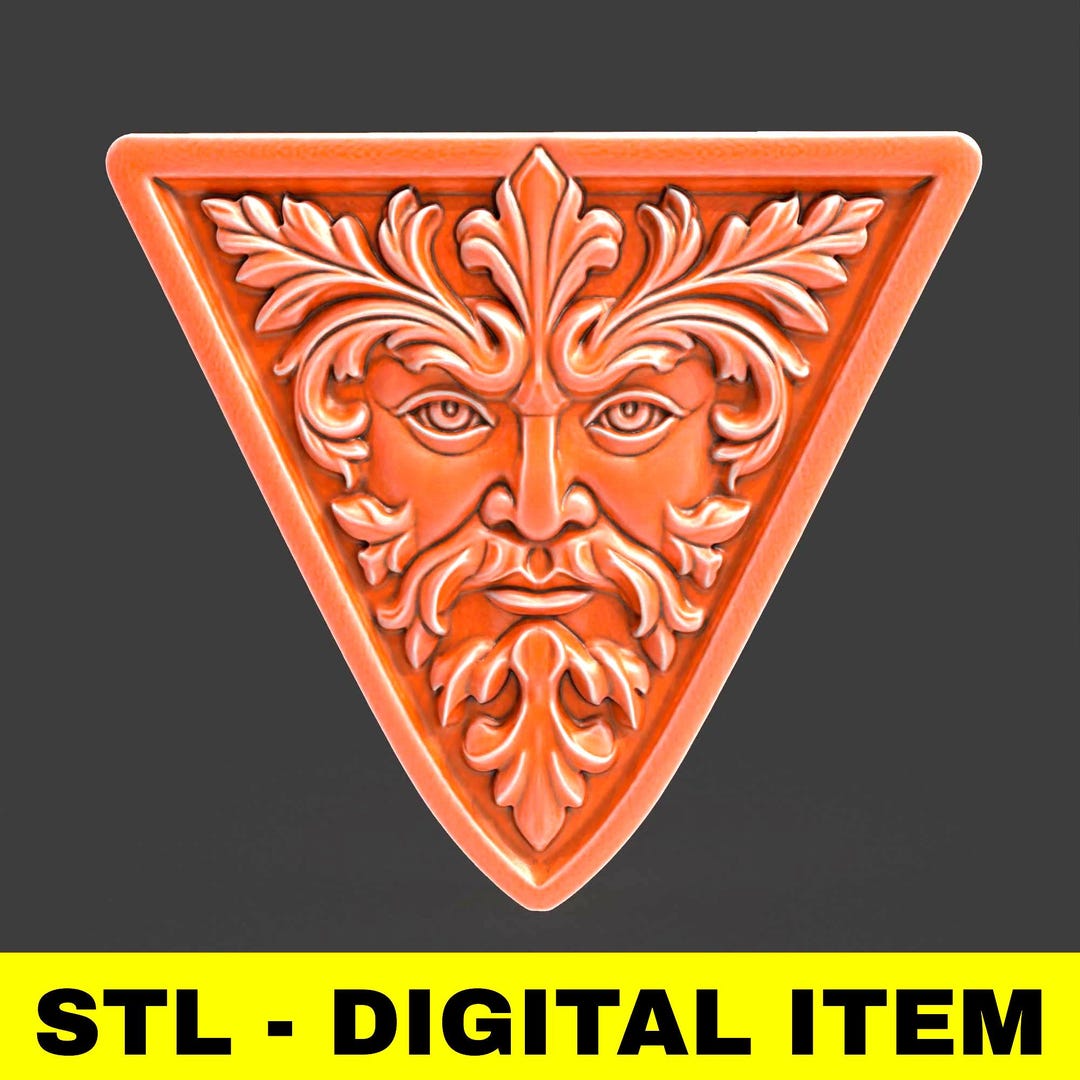 Greenman STL File 3D Model for CNC Router Printer Relief Carving Laser ...