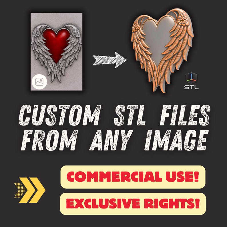 Custom STL Files for CNC Router 3D Printer File Laser File Personalized ...