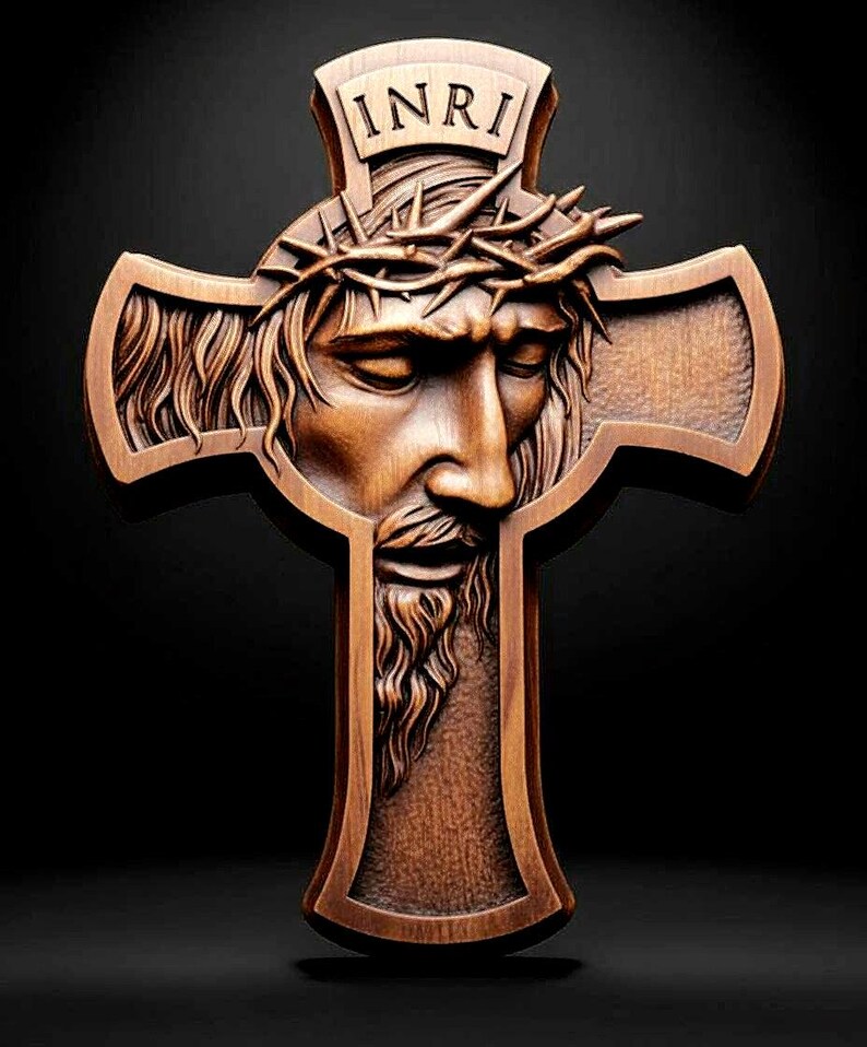 Crucifixion of Jesus Cross STL File 3D Model for CNC Router Carving ...