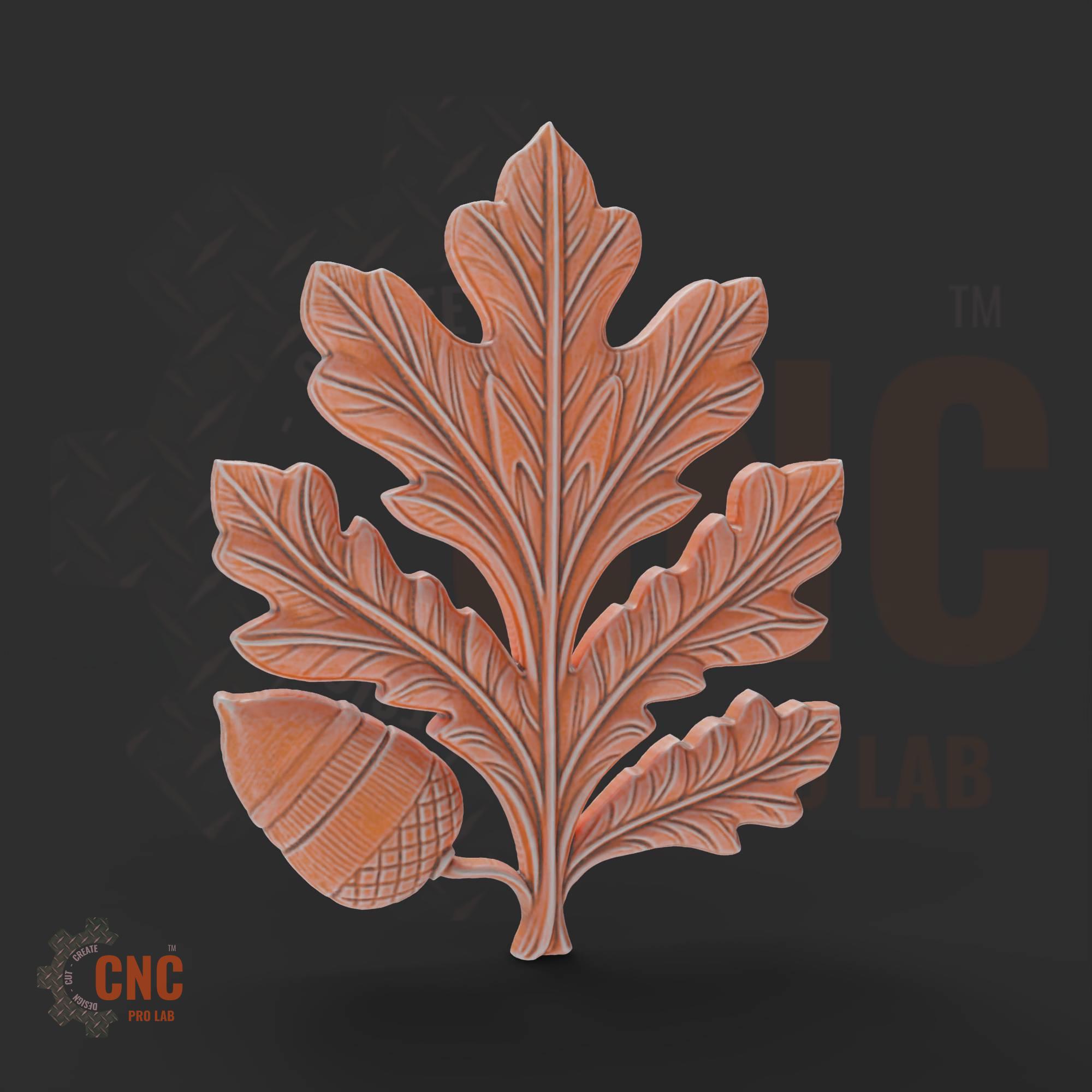 Set Oak Leaves STL Files for CNC Router 3D Printer Laser Engraving ...