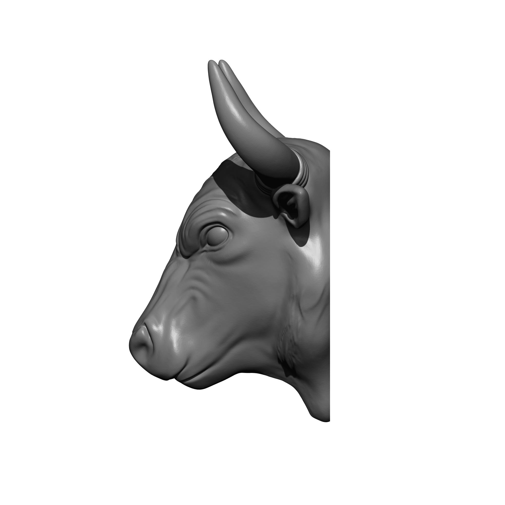 STL File for CNC Router Carving 3D Printing Cow Head Rustic Farm Animal ...