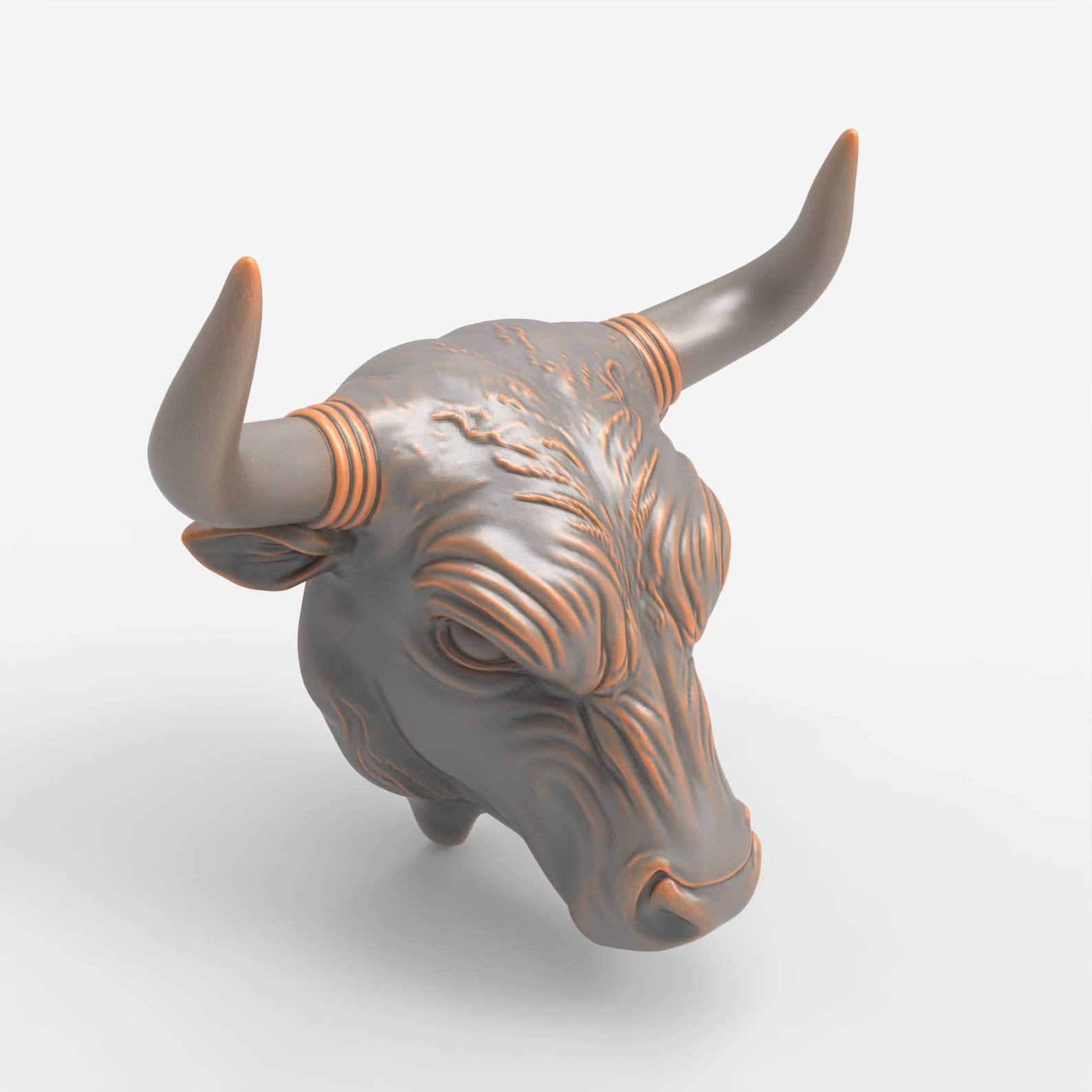 STL File for CNC Router Carving 3D Printing Cow Head Rustic Farm Animal ...