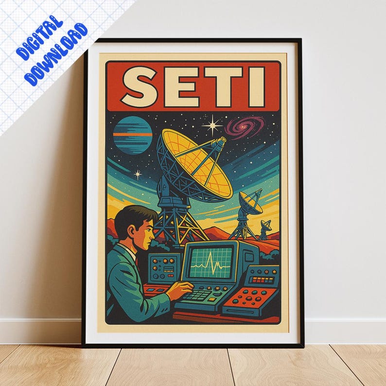 SETI Board Game Poster - Fan Art, Digital Download, Retro Game Art - Etsy