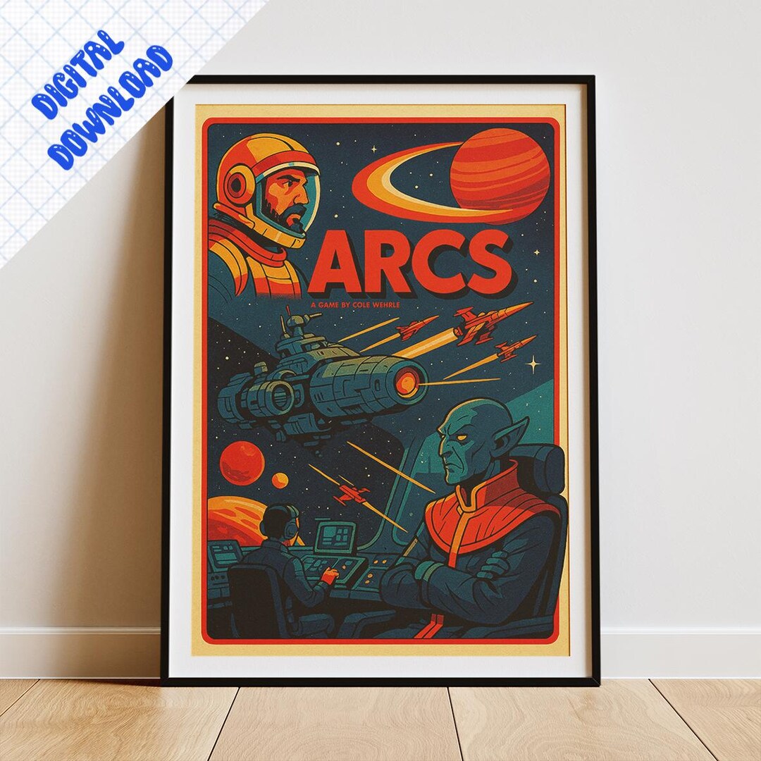 Arcs Board Game Poster - Fan Art, Digital Download, Retro Game Art - Etsy
