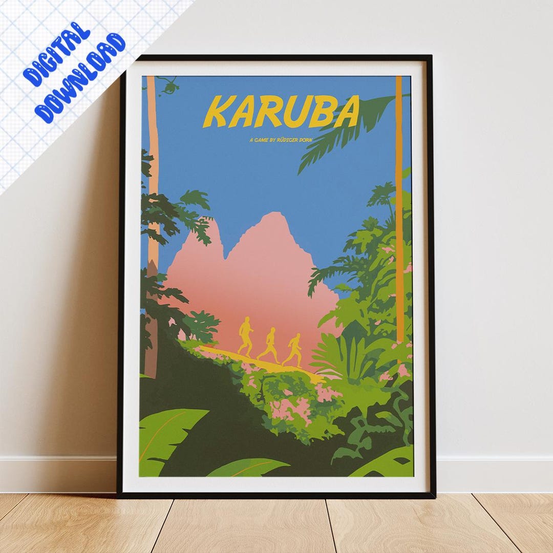 Karuba Board Game Poster - Fan Art, Digital Download, Gamer Wall Decor ...