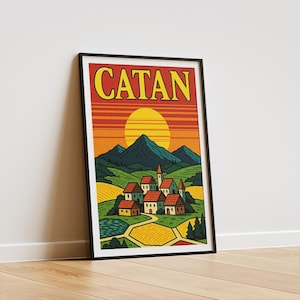 CATAN Retro Board Game Poster - Fan Art, Digital Download, Retro Game ...