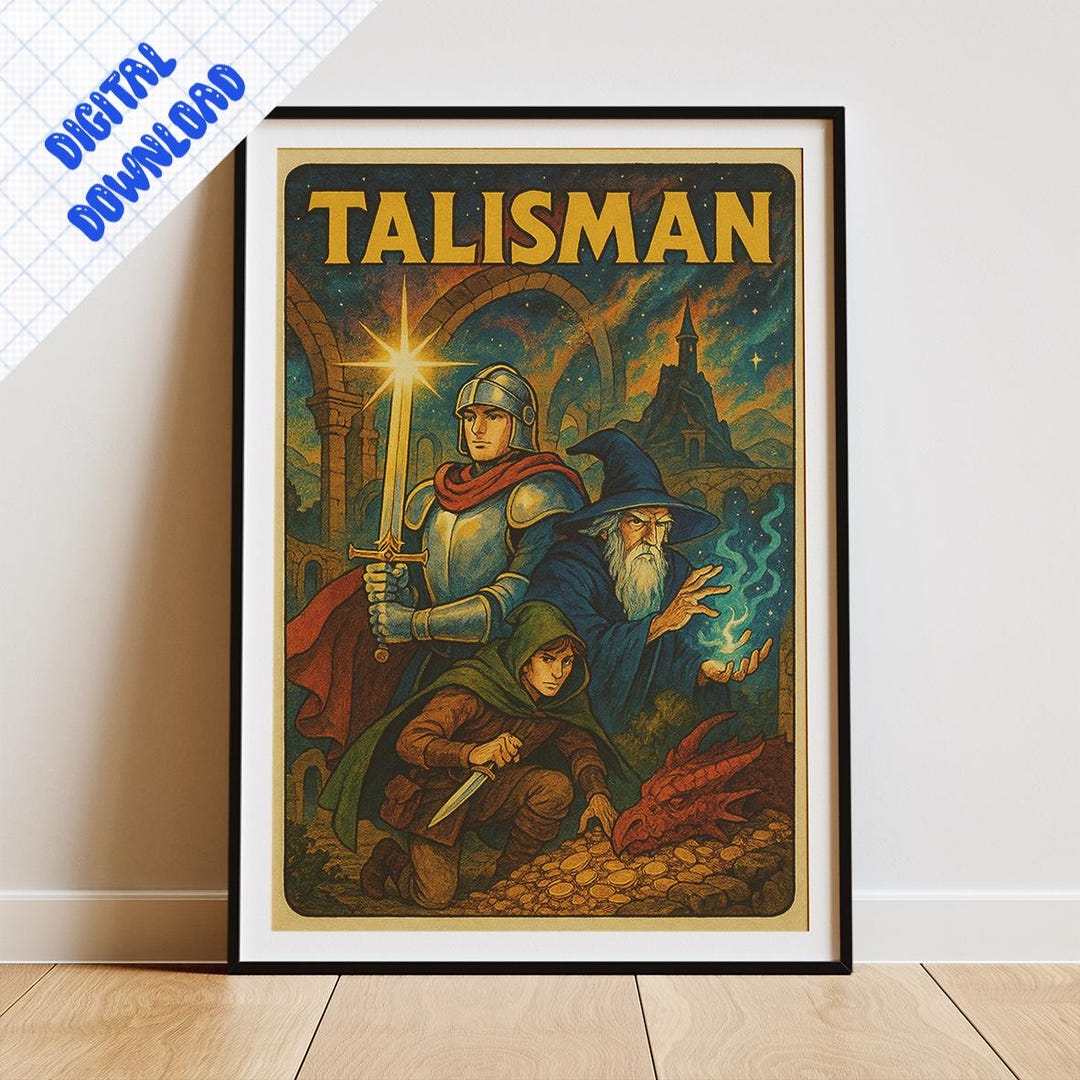 Talisman Board Game Poster - Fan Art, Digital Download, Retro Game Art ...