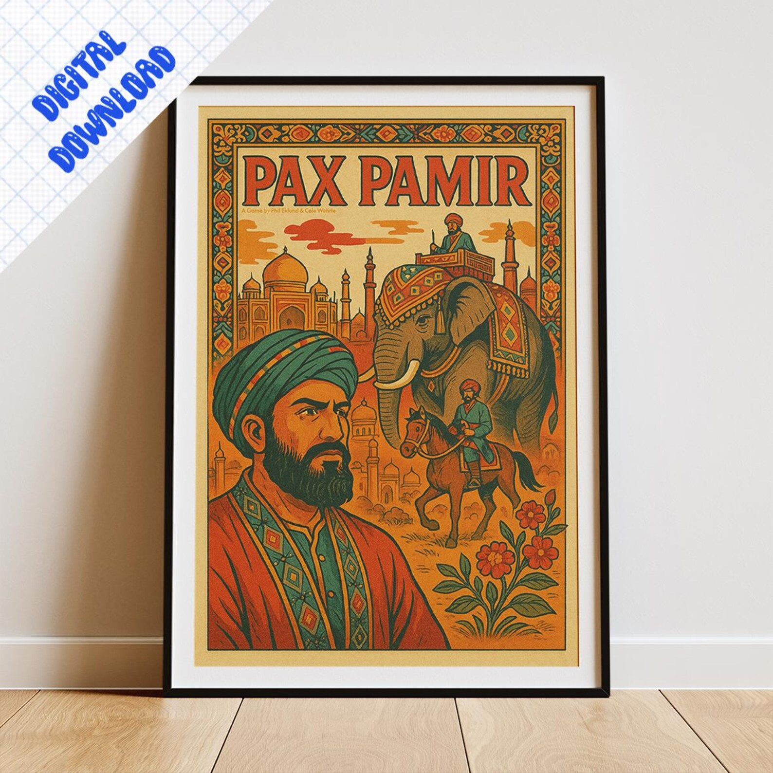 Pax Pamir Board Game Poster - Fan Art, Digital Download, Retro Game Art ...