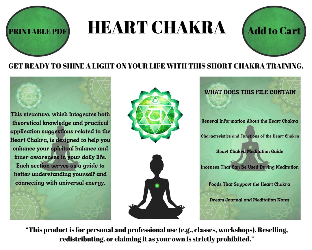 Heart Chakra Meditations: Printable Energy Healing PDF - Etsy