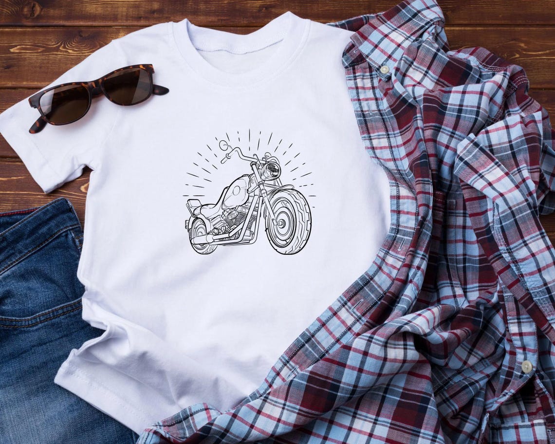 Motorcycle SVG Bundle, Biker Clipart, Classic Bike Designs (digital ...