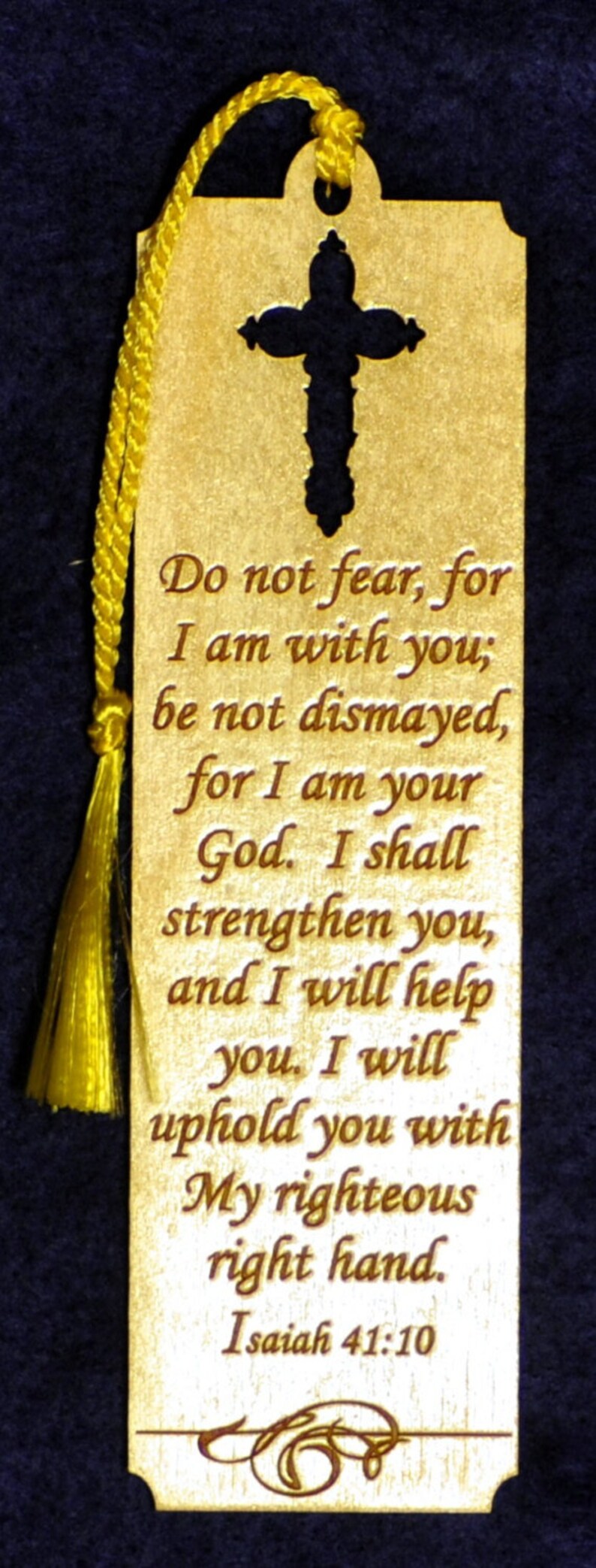 Isaiah 41:10 Bookmark With Leaf Cross - Etsy