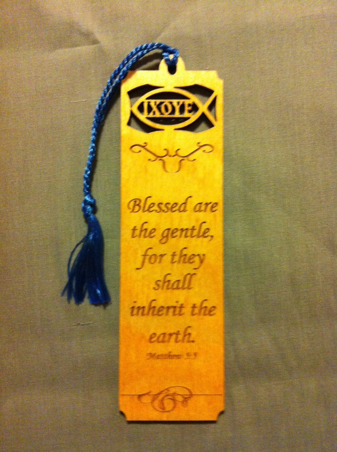 Matthew 5:5 Beatitudes Wood Bookmark Blessed Are the Gentle Bookmark - Etsy