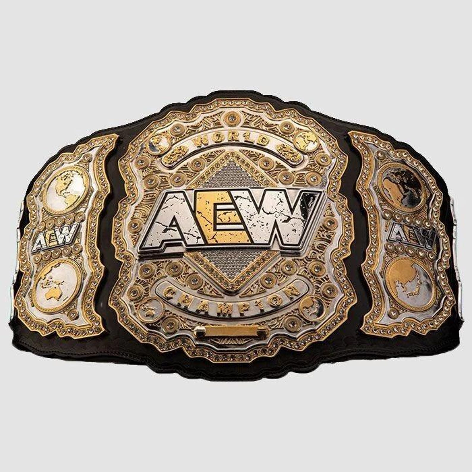 Custom AEW World Championship Replica Belt – 4 mm Zinc Plates – Adult ...