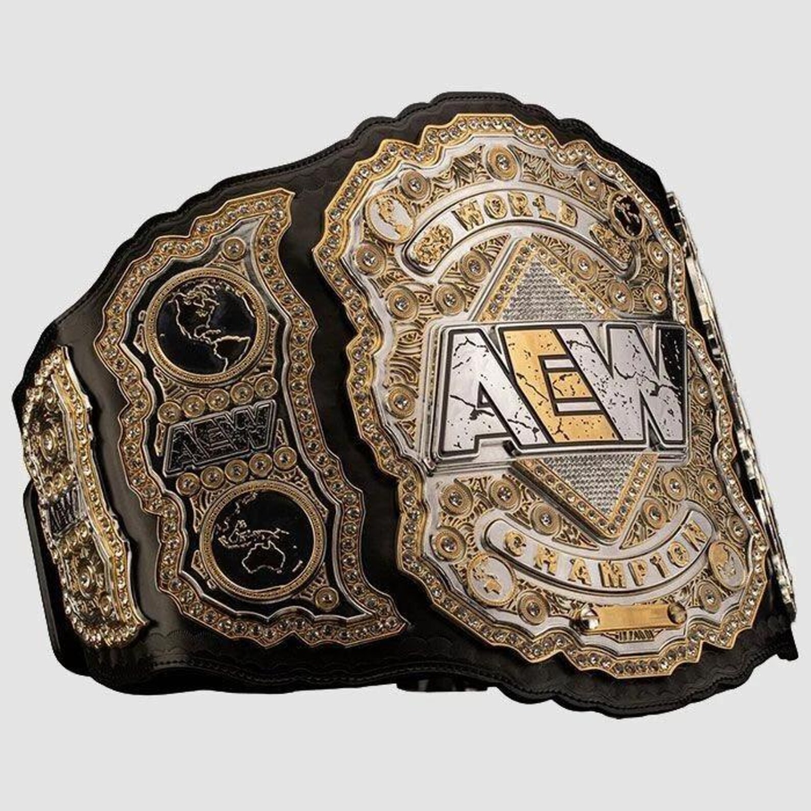 Custom AEW World Championship Replica Belt – 4 mm Zinc Plates – Adult ...
