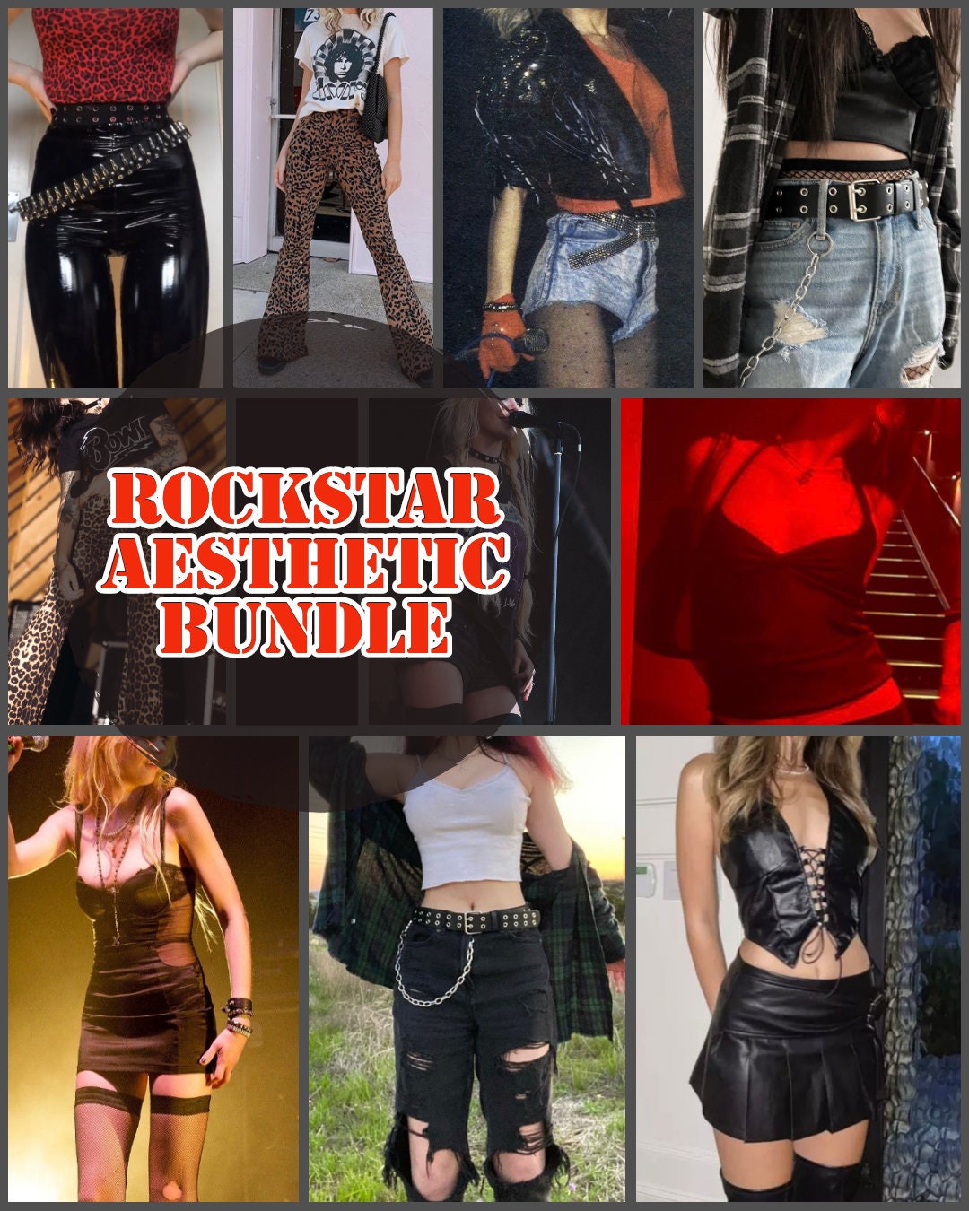 Rockstar Aesthetic Bundle| Dress Like a Rockstar | Sexy Grunge Attire ...