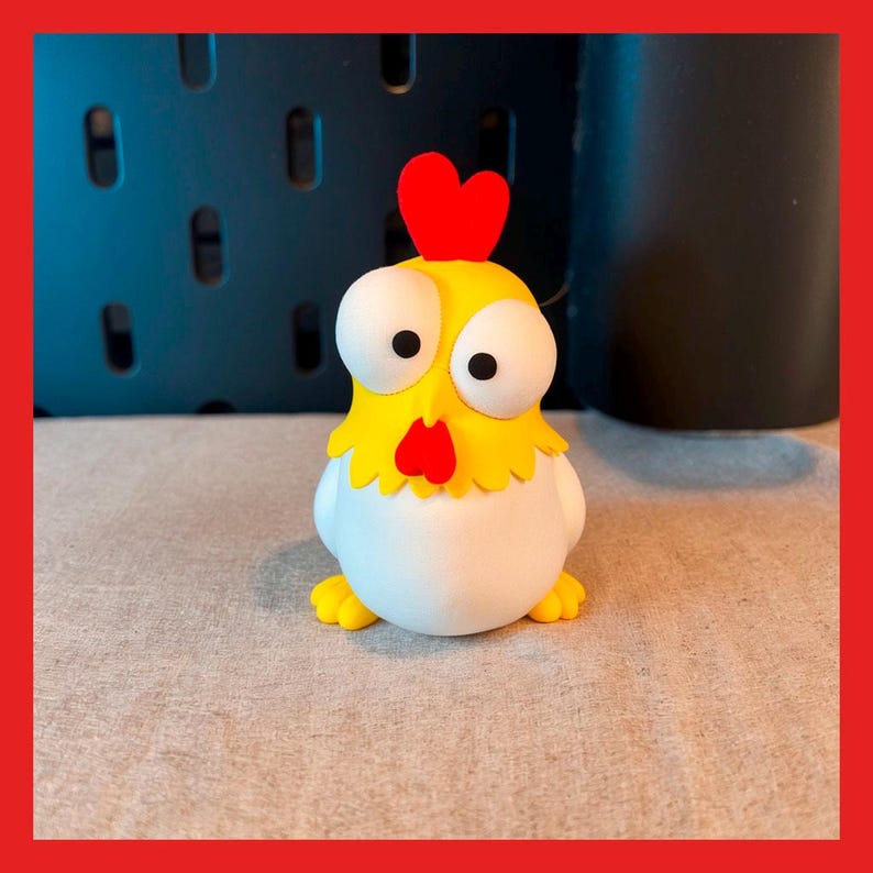 Cute Chicken STL 3D Print Model | Funny Cartoon Hen Figurine for ...