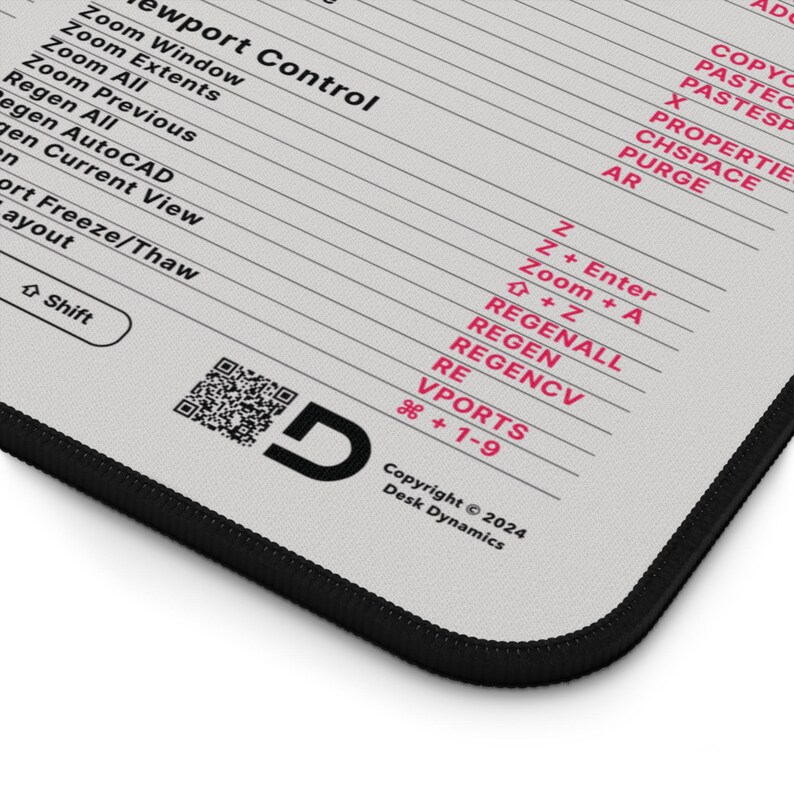 Autocad 105 Shortcuts Mouse Pad, Autocad Cheat Sheet, Coworker Gift ...