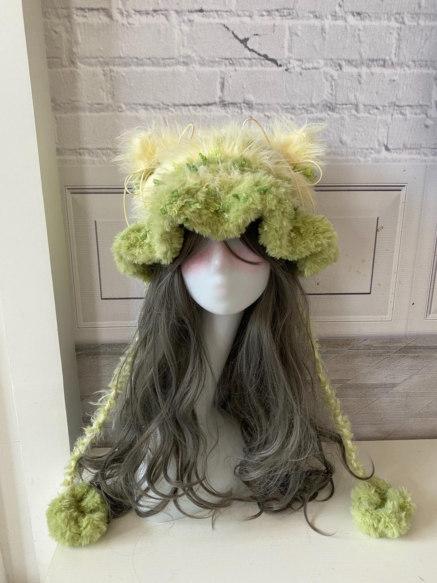 Adorable Handmade Lemon Mint Plush Cat Ear Hat - Etsy