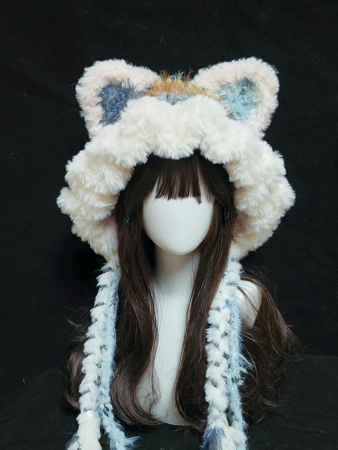 Whimsical Fluffy Fox-ear Hood With Soft Pastel Woodland Charm - Etsy