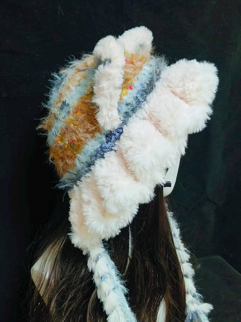 Whimsical Fluffy Fox-ear Hood With Soft Pastel Woodland Charm - Etsy