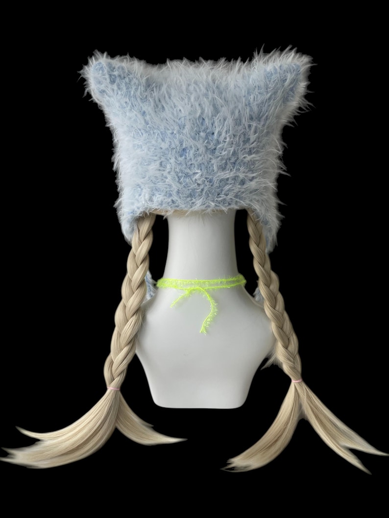 Handmade Fuzzy Cat Ear Beanie: Kawaii Korean Style Winter Hat - Etsy