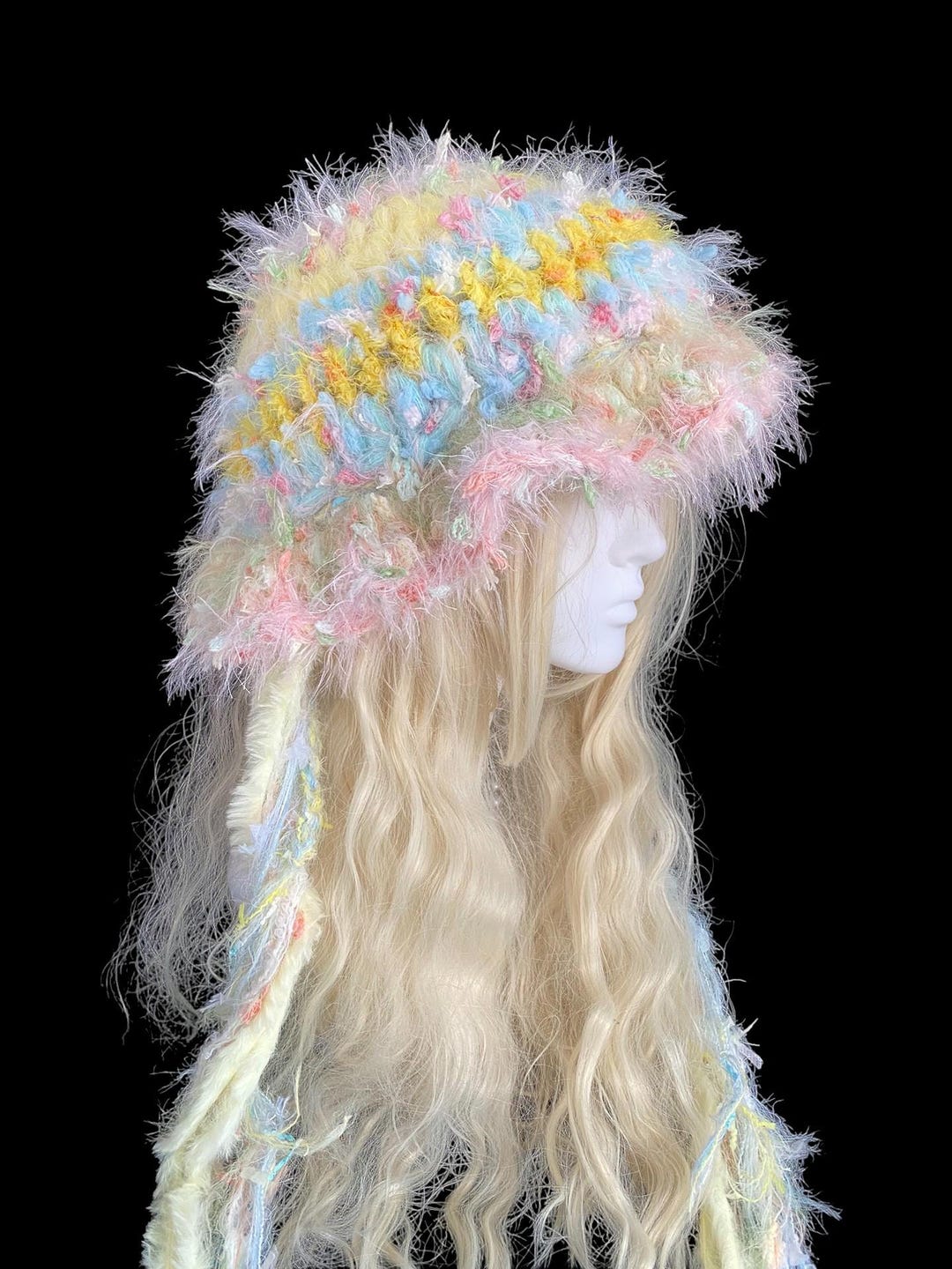 Pastel Macaron Crochet Jellyfish Hat - Etsy