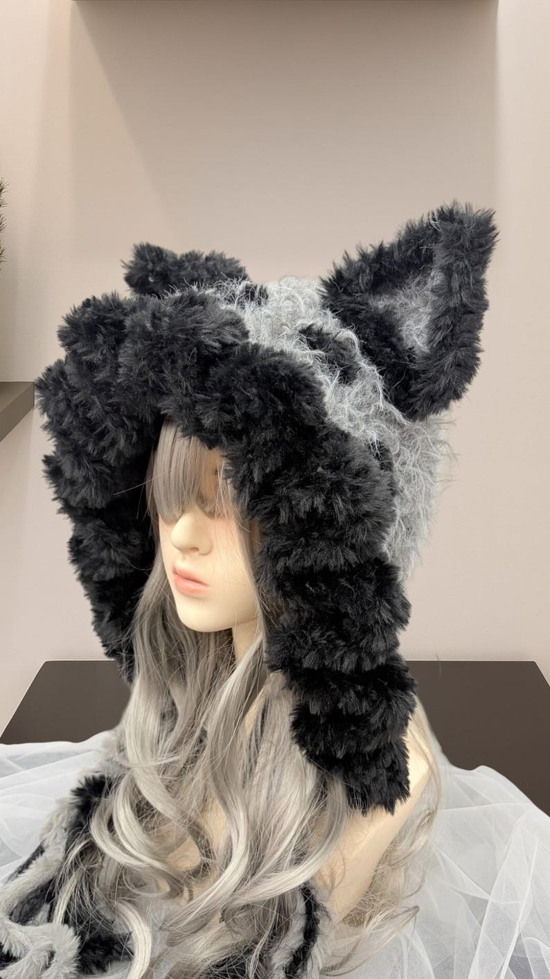 Fox Ears Crochet Hood – Handmade Plush Comfort - Etsy