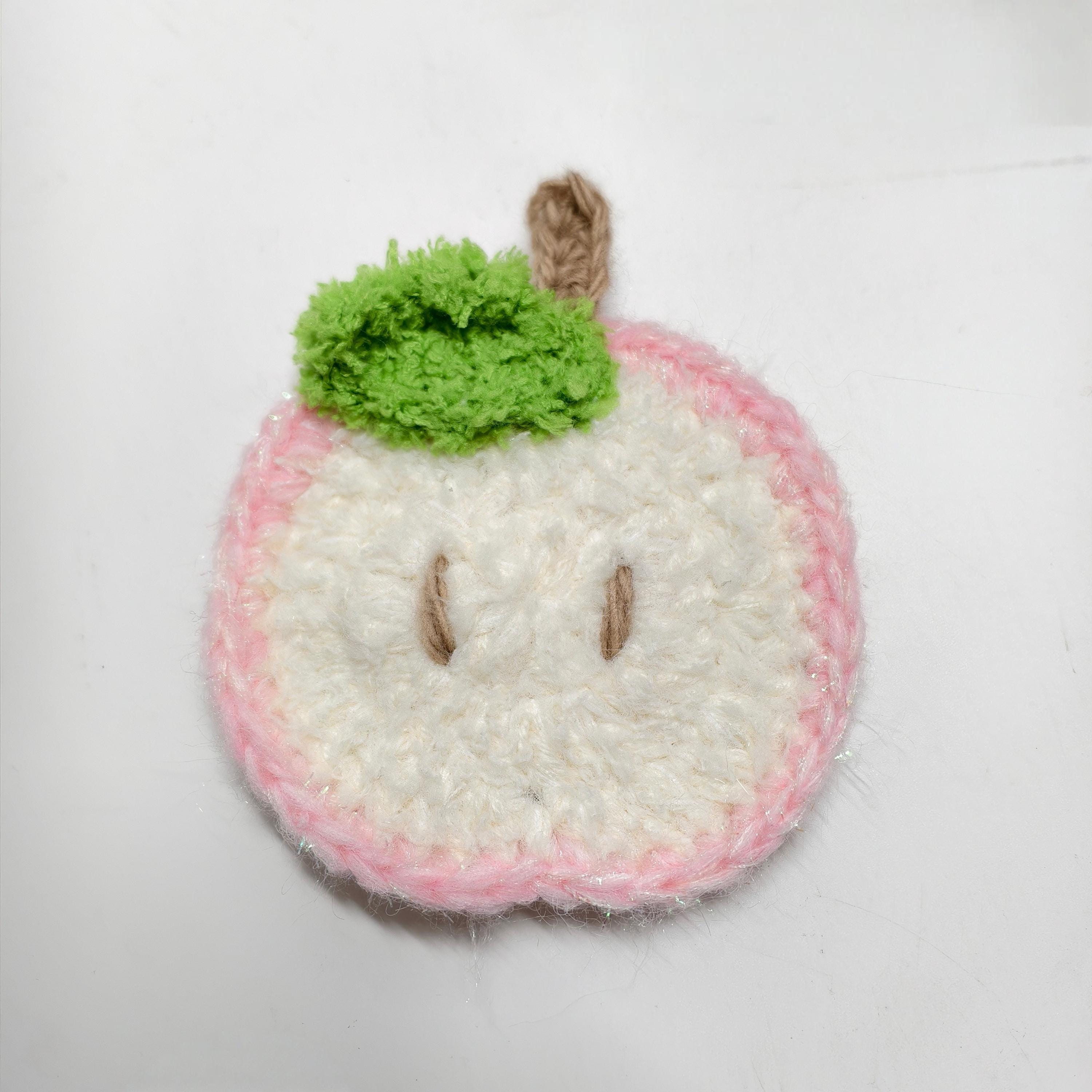 Pastel Pink Apple Leg Warmers: Kawaii Knit Fruit Patch Detail - Etsy