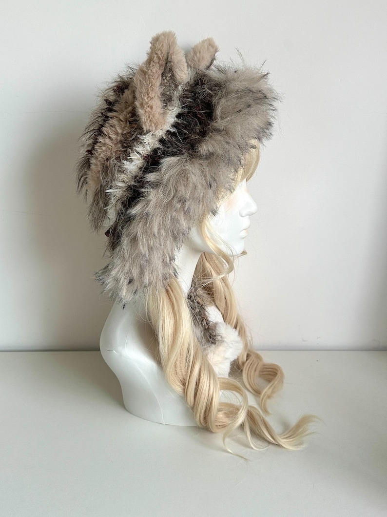 Jungle Fox Ears Hood - Plush Faux Fur in Earthy Tones - Etsy