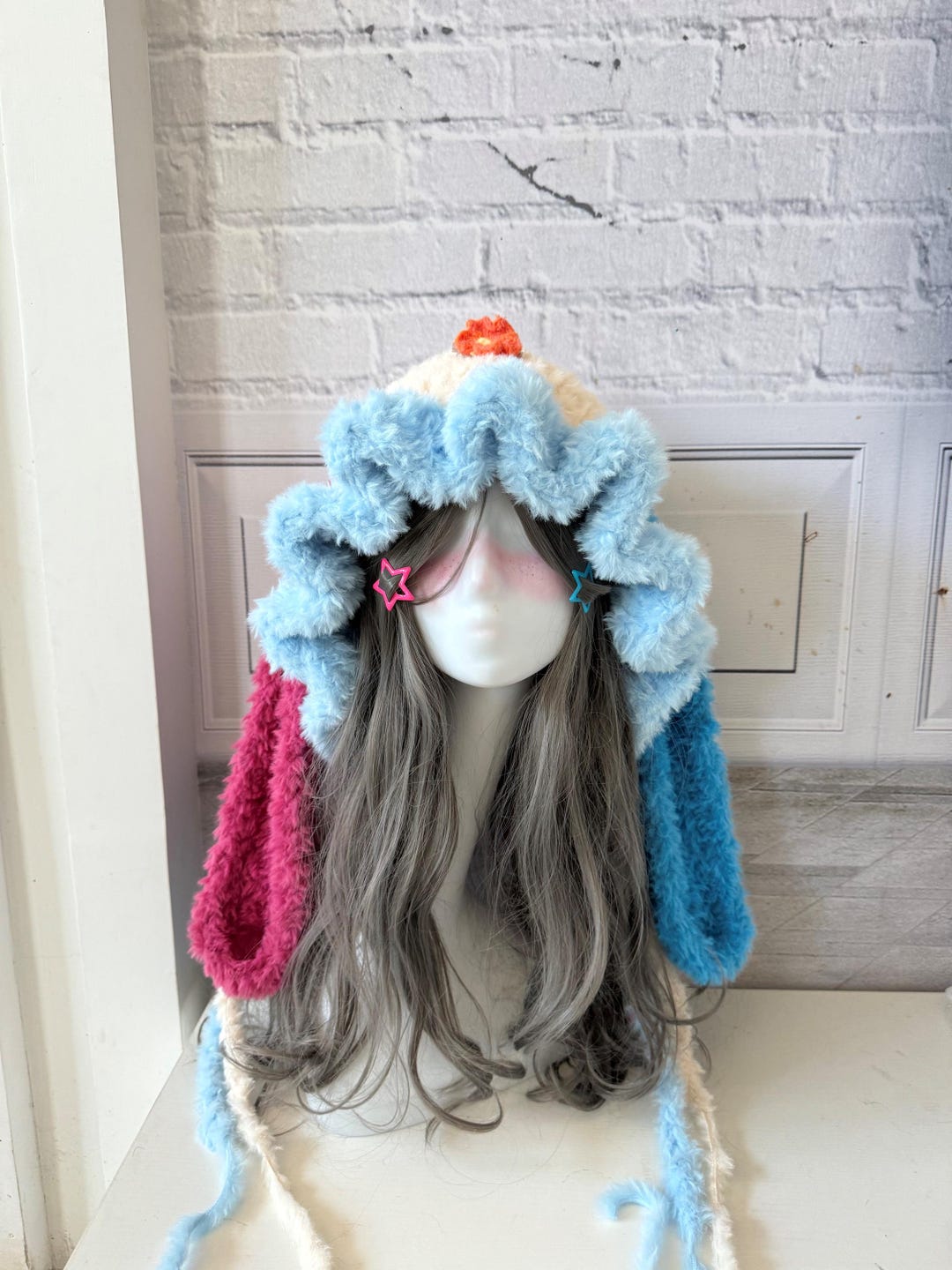 USAHANA Bunny Ear Hood With Detachable Flower - Kawaii Pastel Hoodie - Etsy