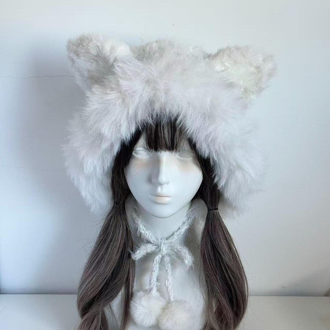Adorable Fox Ears Hand-mixed Yarn Hood - Cozy Whimsical Winter Wear - Etsy