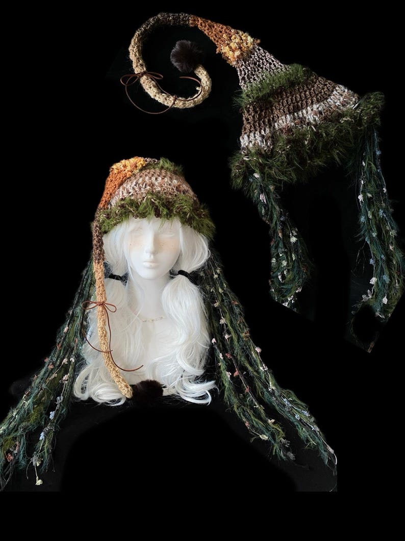 Enchanted Forest Crochet Hat - Handmade Summer Fairy Cap - Etsy