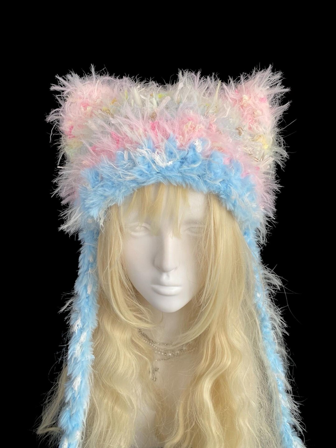 Cat Ear Crochet Jellyfish Hat - Macaron Pastel Fluffy - Etsy