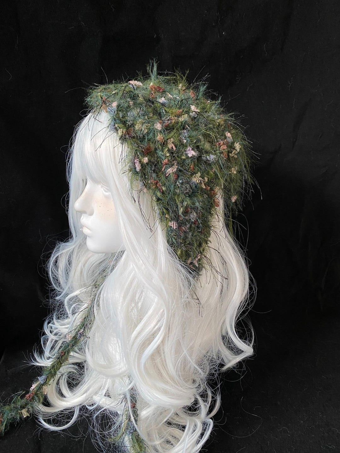 Handmade Floral Forest Green Headband - Adjustable Boho - Etsy