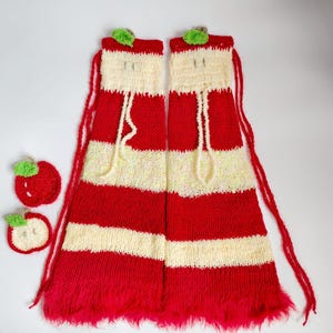 Apple Red Y2K Leg Warmers - Handmade, Customizable - Etsy Canada