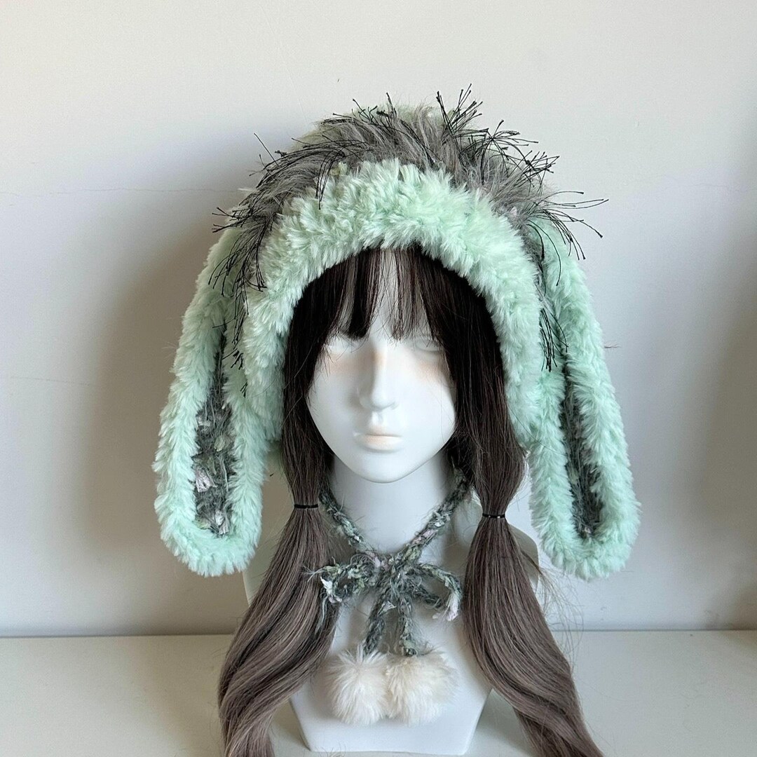 Hand-knitted Bunny Ear Hood: Cozy Whimsical Adorable Accessory - Etsy