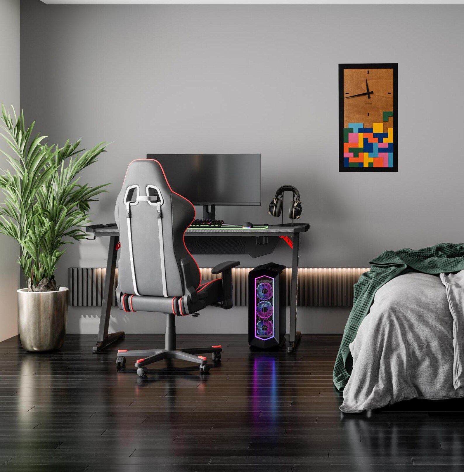 Wall Clock, 80s Gaming, Wooden Wall Clocks, Handmade, Customizable ...