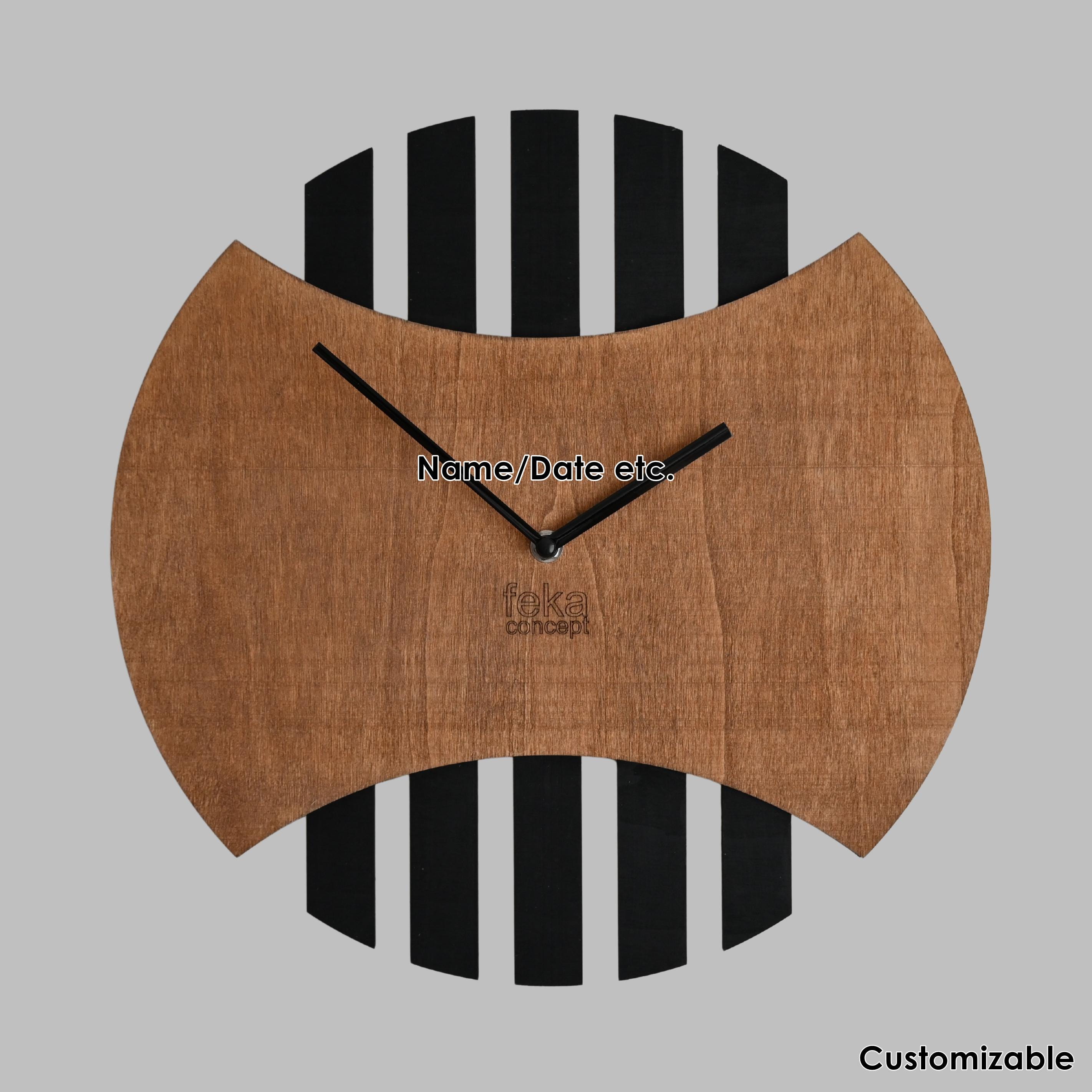 Stylish Wall Clock, Wooden Wall Clocks, Handmade, Customizable, 38 Cm ...