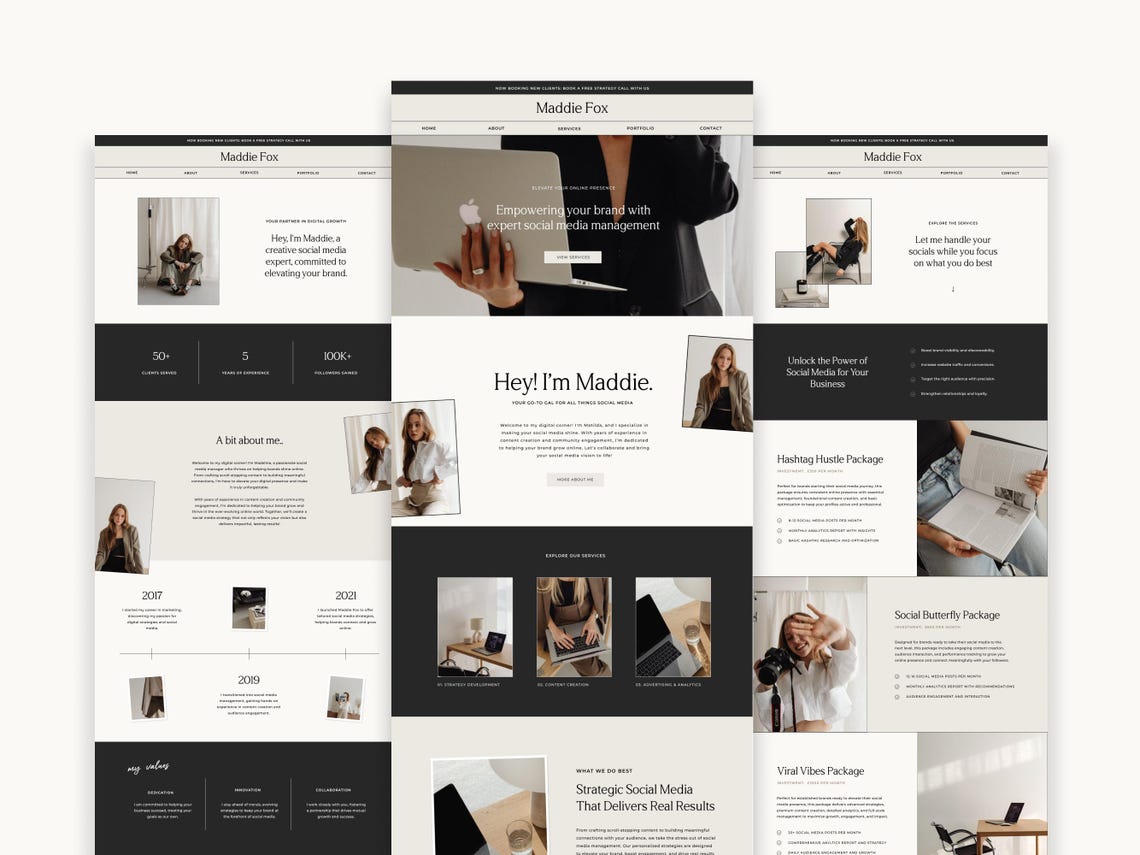 Professional Website Template for Service Providers | Elegant Modern ...